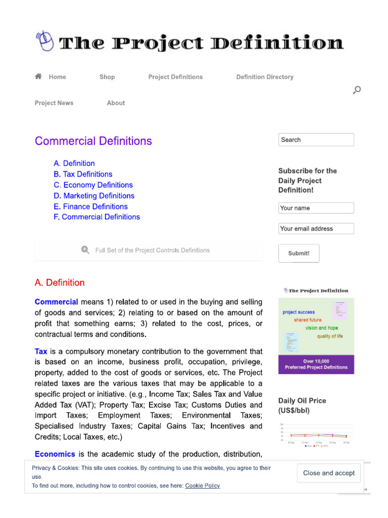 07 - Commercial Definitions | PDF