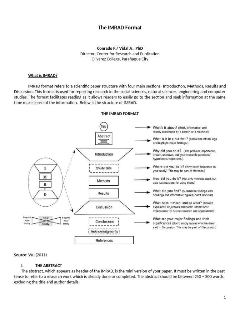 General Guidelines For IMRAD Format 2 1 | PDF | Survey Methodology ...