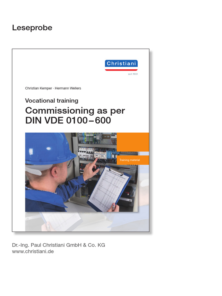 Din Vde 0100 600 Reading Samples Content Textbook | PDF