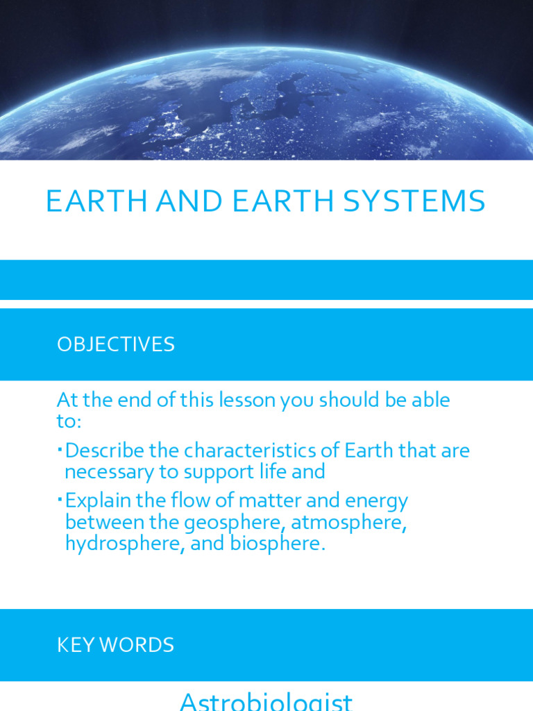 Lesson 2 Earth and Earths Systems (Oks) | PDF