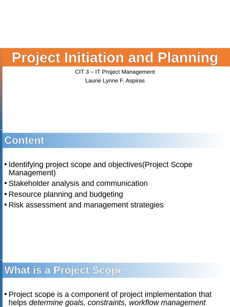 2 - Project Initiation and Planning | PDF
