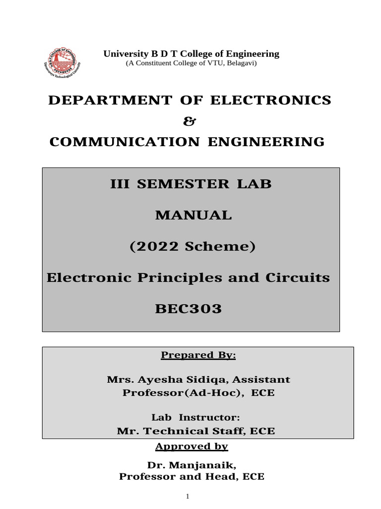EPC Lab Manual | PDF