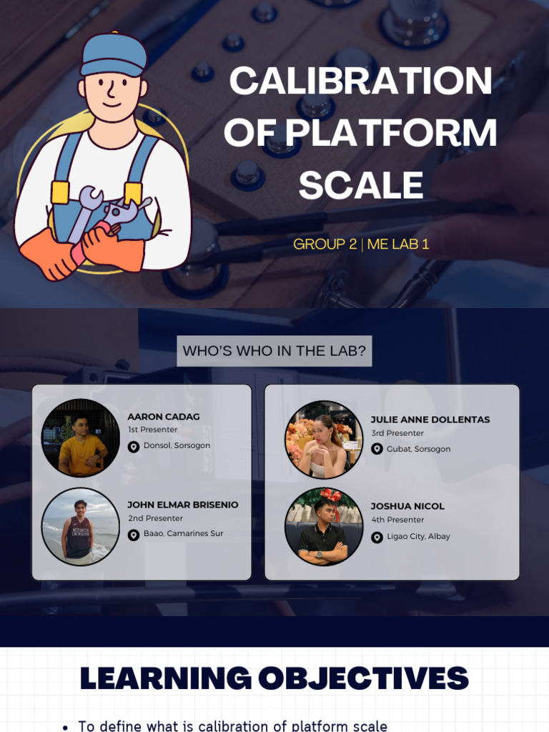 Calibration of Platform Scale 1 | PDF