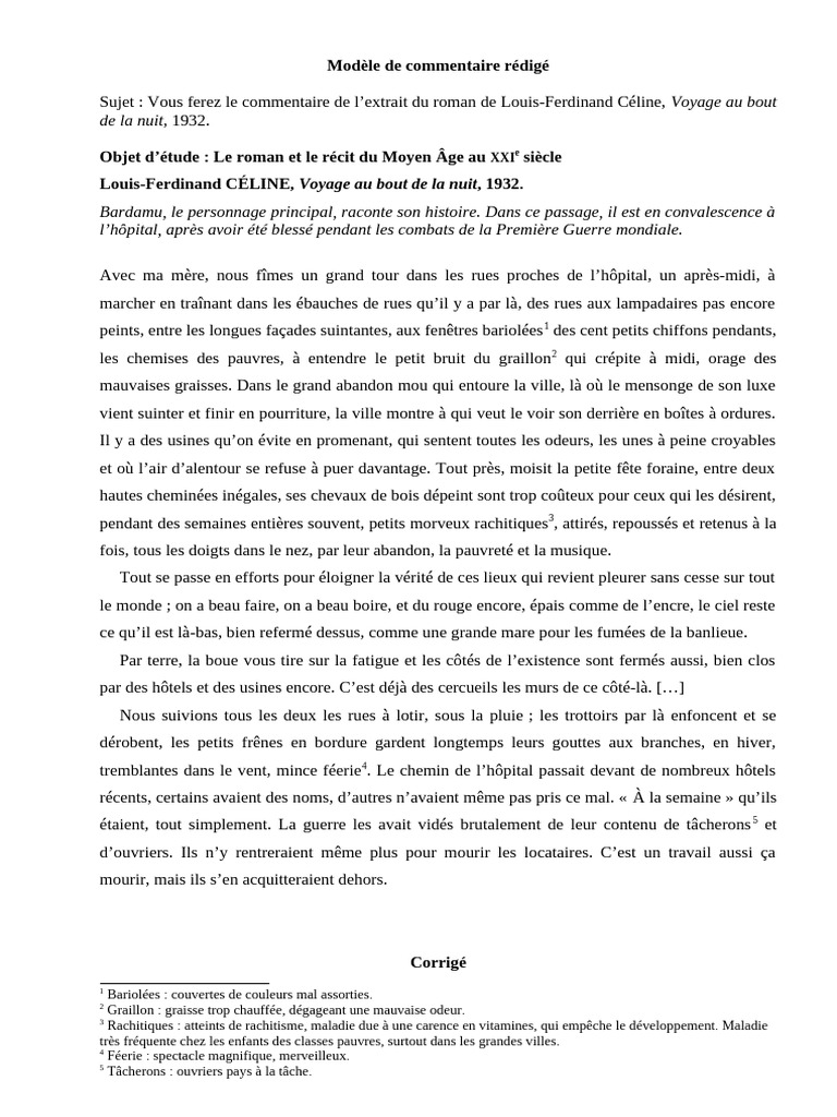 Modèle Commentaire Observation | PDF
