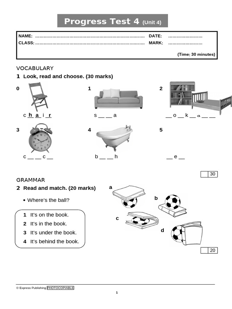 13 Smiles 2 Progress Test 4 | PDF