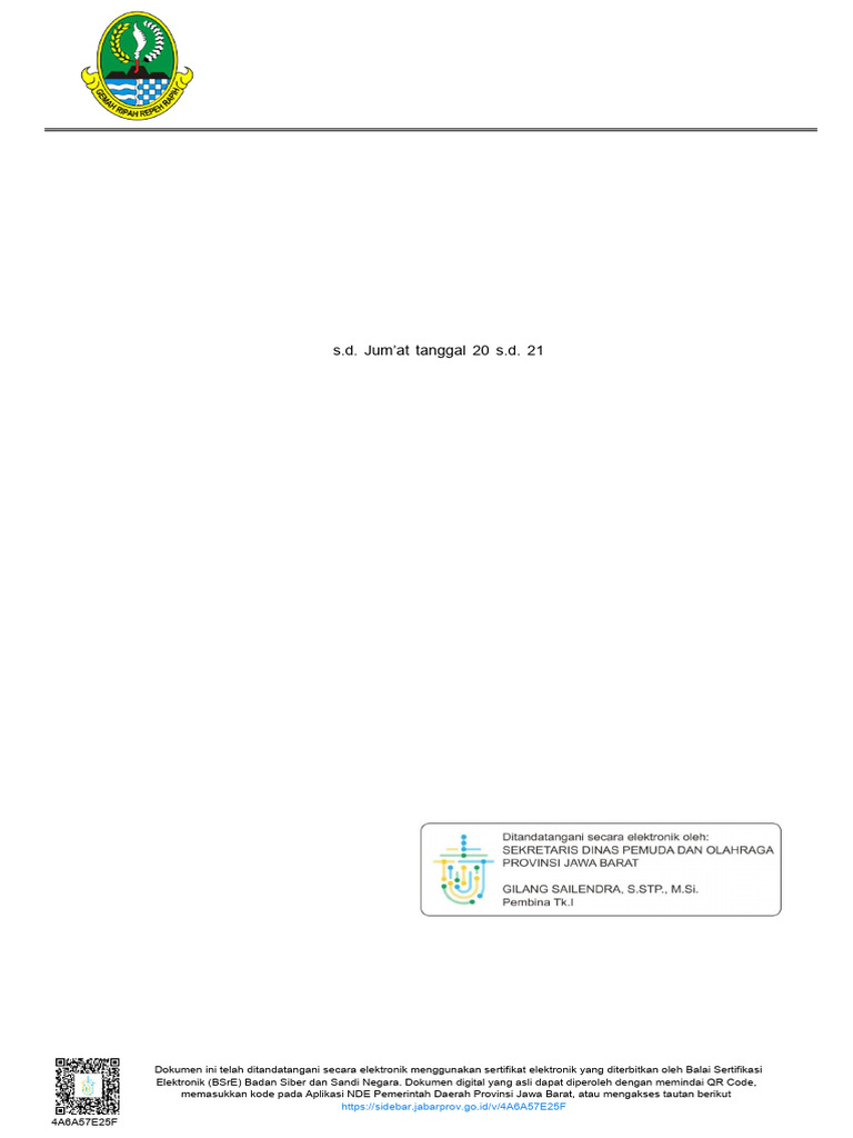 SURAT PENGUMUMAN LOLOS SELEKSI PPLP JAWA BARAT 2024 24062024 072201 Signed | PDF