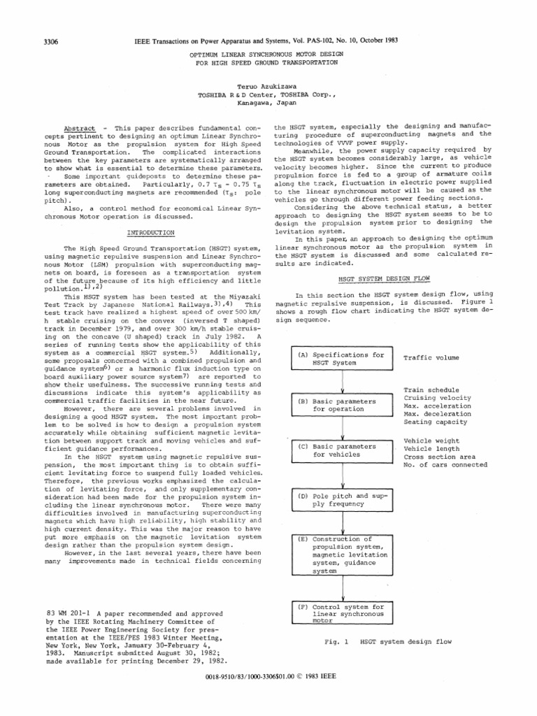 Optimum Linear Synchronous Motor Design For High Speed Ground Transportation Pdf