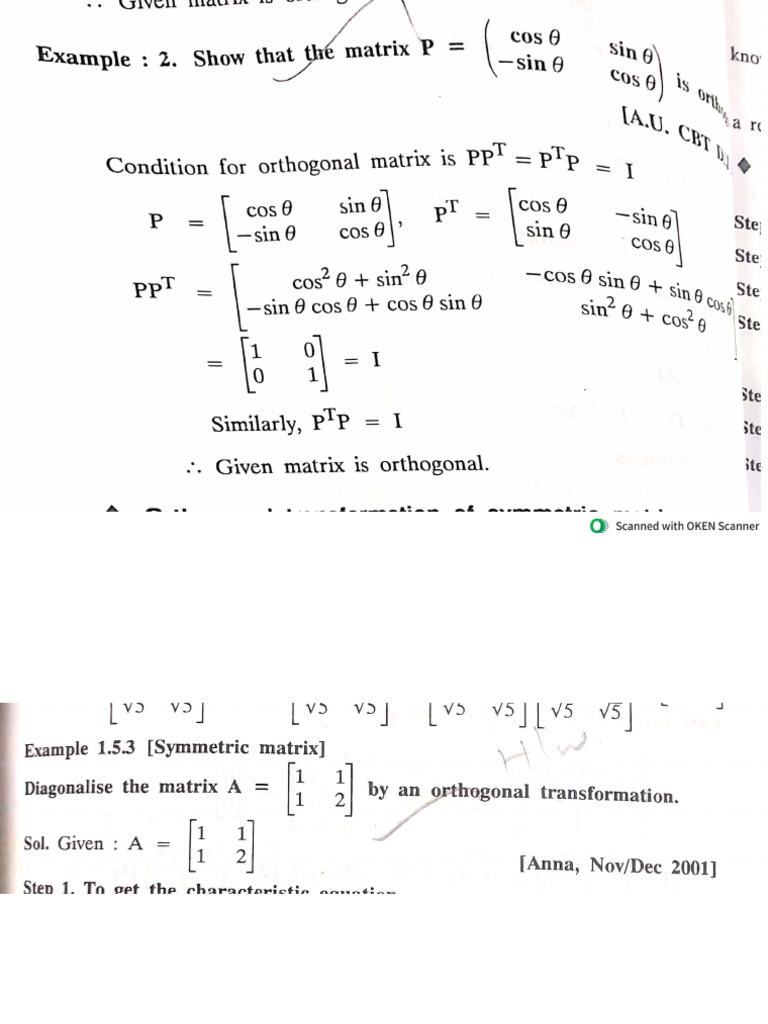 Diagonalization of Matrices | PDF