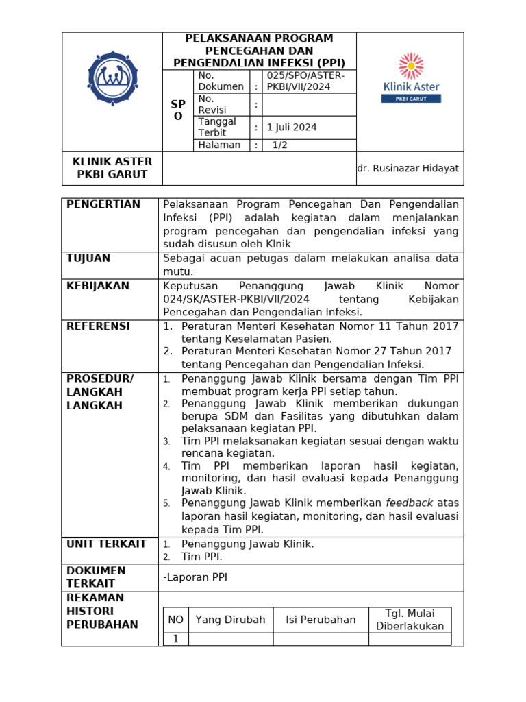 Spo Pelaksanaan Program Ppi | PDF