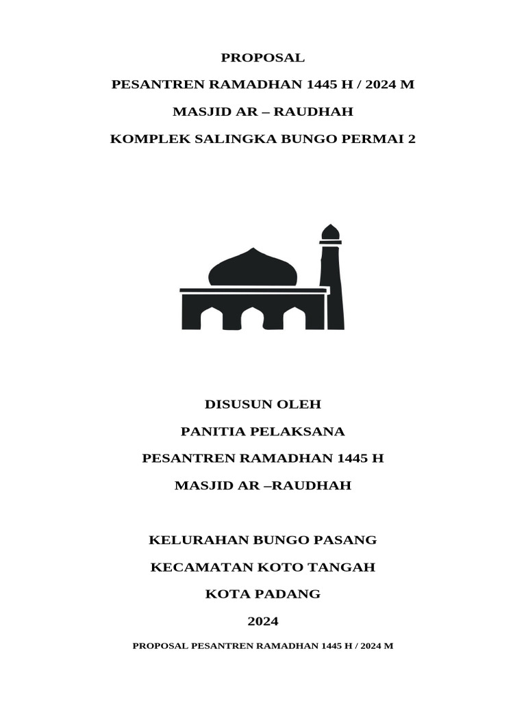 Proposal Lomba Kreatifitas Pesra 1445 H | PDF