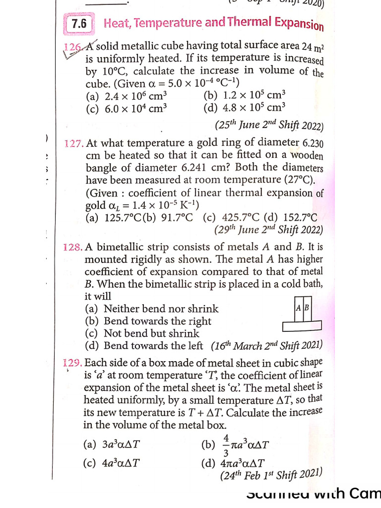 Heat JEE Mains PYQ | PDF