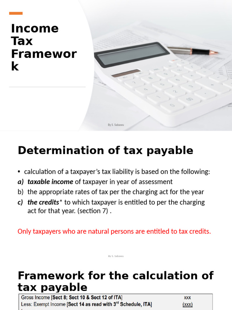 Income Tax Framework | PDF
