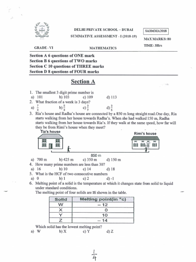 SA Sample Maths | PDF