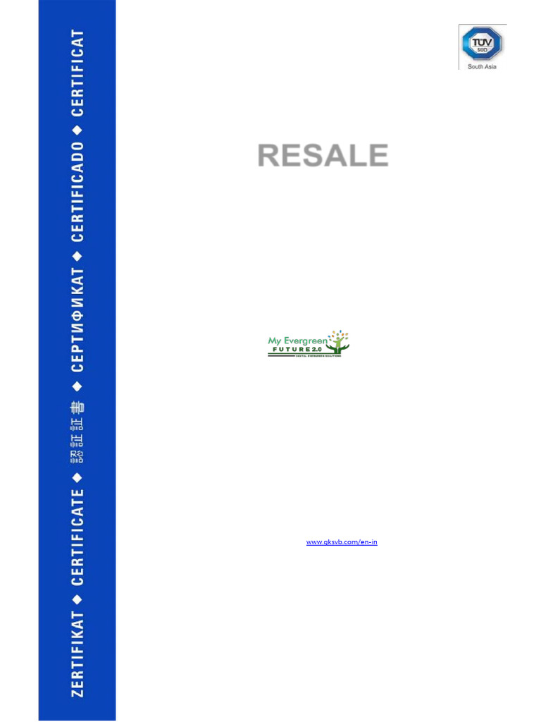 EVERGREEN ISO-Certificate | PDF