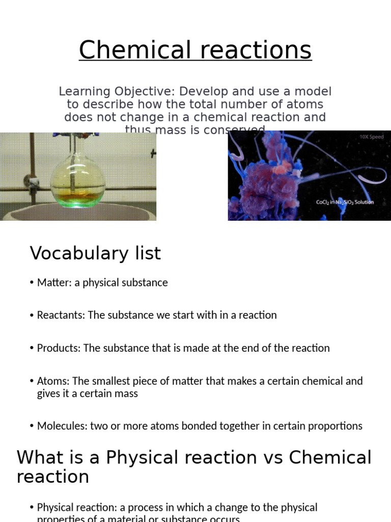 Chemical Reaction Presentation | PDF
