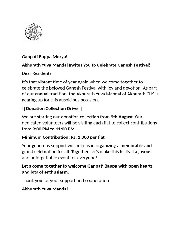 Ganpati Notice | PDF