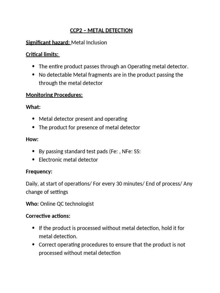 CCP2 - Metal Detection | PDF