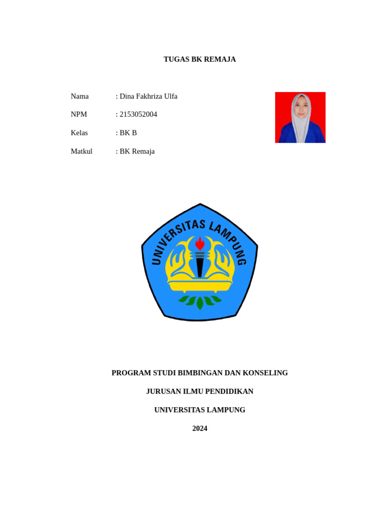 Tugas BK Remaja | PDF