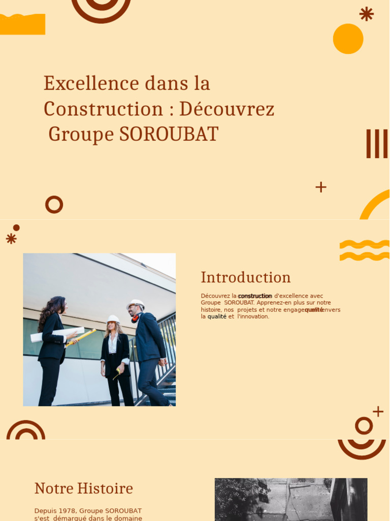Slidesgo Excellence Dans La Construction Decouvrez Groupe Soroubat ...