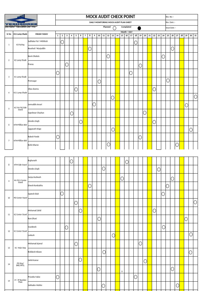 Mock Audit Check Point | PDF