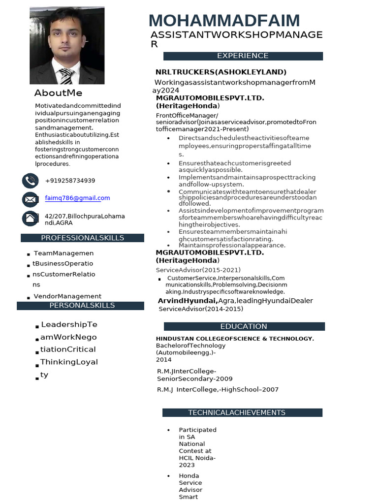 Mohammad Faim CV | PDF