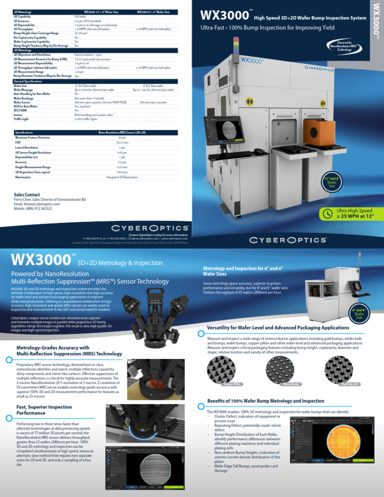 WX3000 8029138 Wafer Bump Inspection | PDF