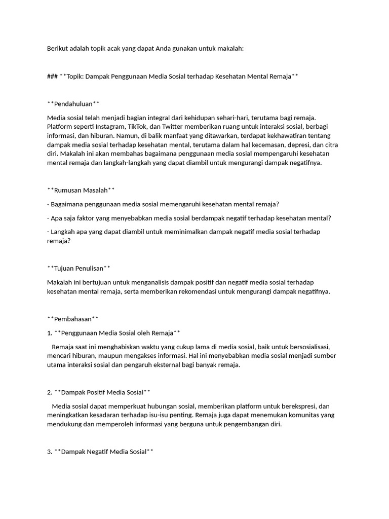Mental Medsos 4 | PDF