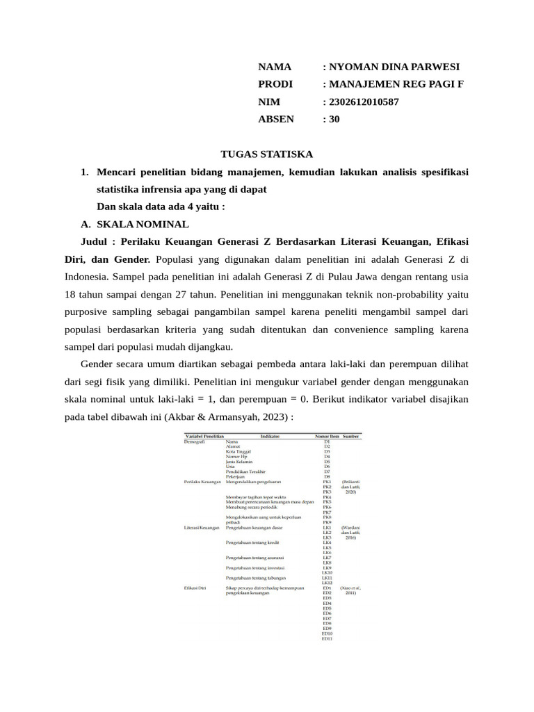 Tugas Statiska | PDF