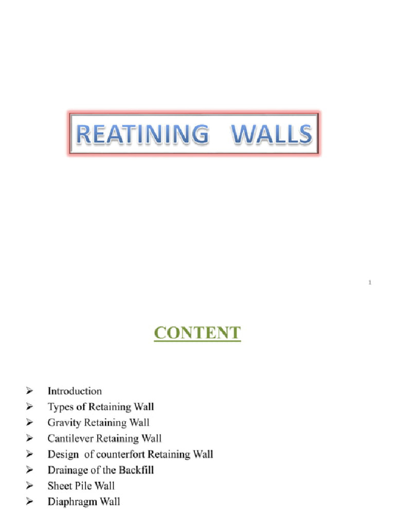 Retaining Wall | PDF