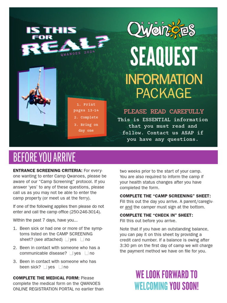 2024 SeaQuest Information Package | PDF