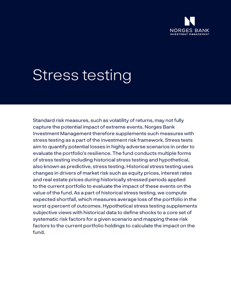 Stress Testing 2023 | PDF