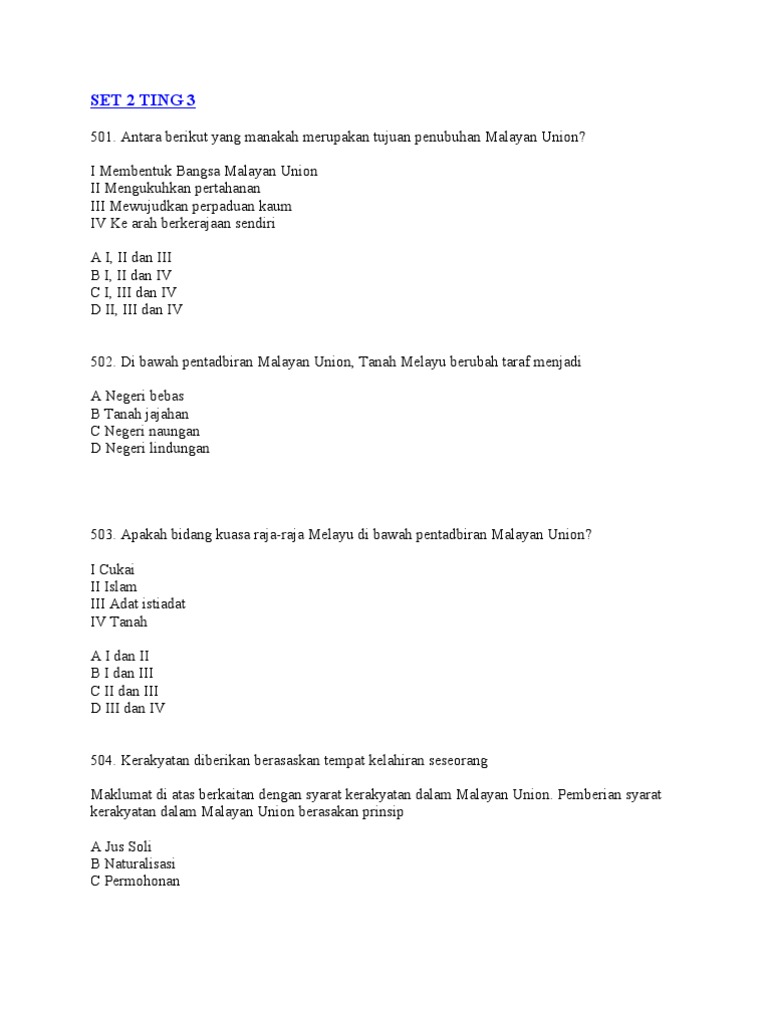 Soalan Set 2 Ting 3 | PDF