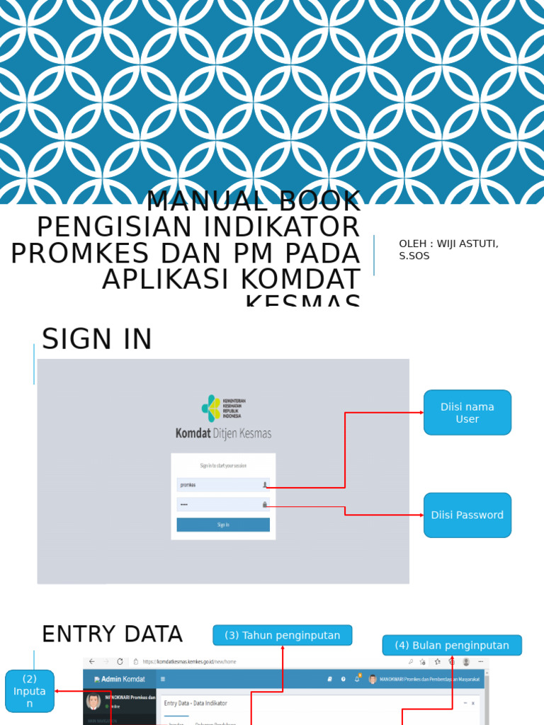 Manual Book Pengisian Indikator Promkes Pad Aplikasi Komdat Kesmas | PDF