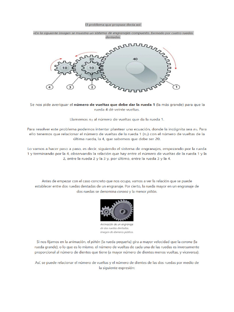 Engranaje Calculo | PDF