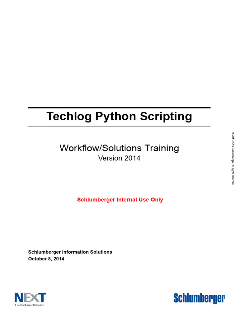 Techlog Python Scripting Workflow - Solutions Training Version - Florence Einaudi - 2014 | PDF