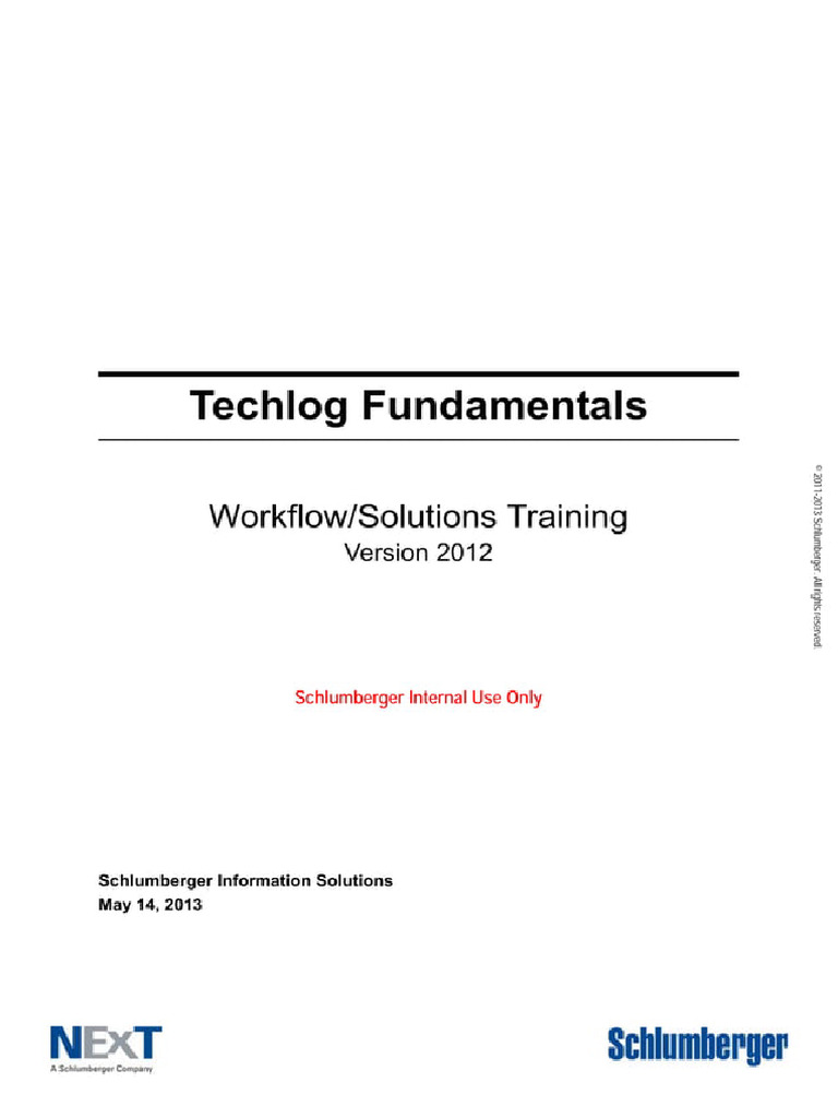 Techlog Fundomental Schlumberger Schlumberger | PDF