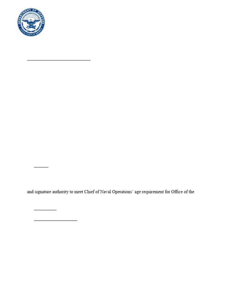 Department of The Navy: O C N O 2000 N P W, DC 20350-2000 | PDF