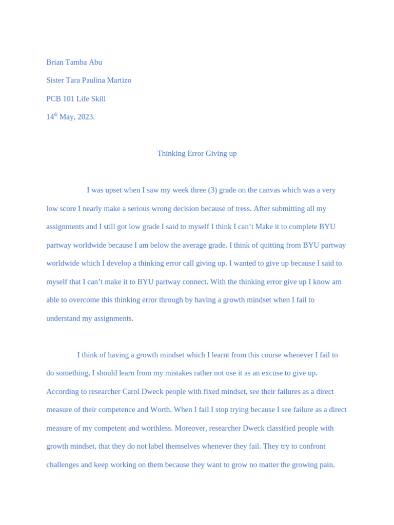 PCB 101 Life Skills | PDF | Career & Growth | Self-Improvement