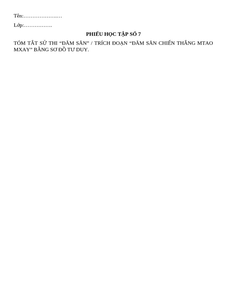 Tom Tat Bang SDTD | PDF