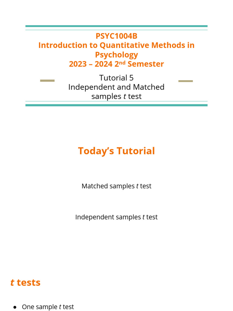 1004B Tutorial 5 Slides | PDF