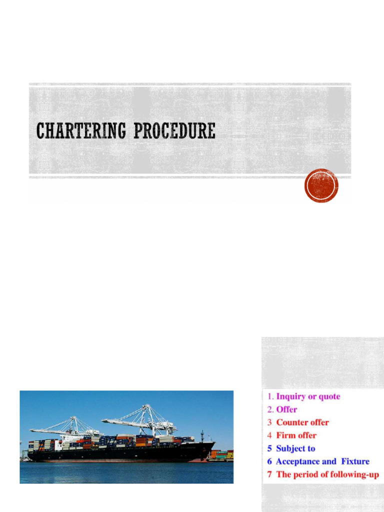 Chartering Procedure-Đã G P | PDF