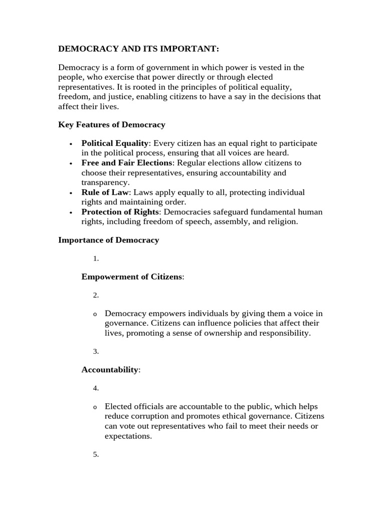 Democracy Essay | PDF | Democracy | Social Science