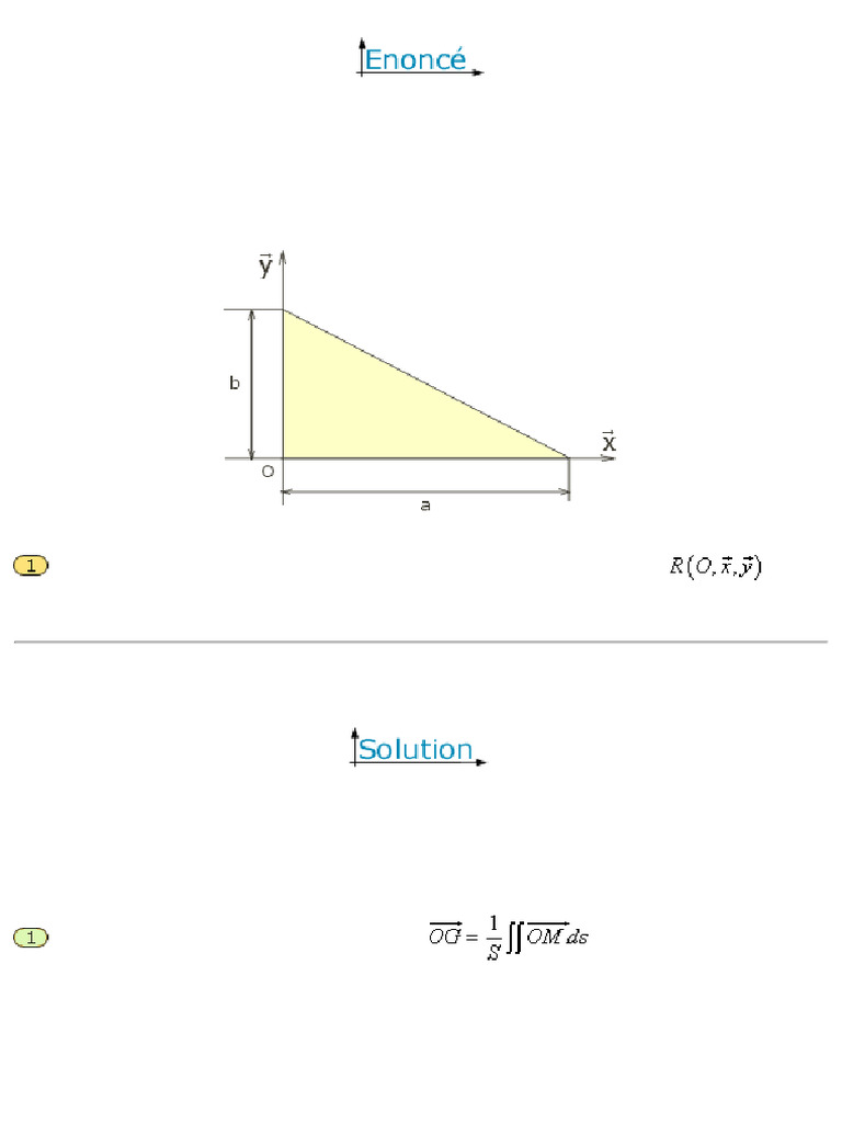 Centre de Gravite D Un Triangle Rectangle | PDF