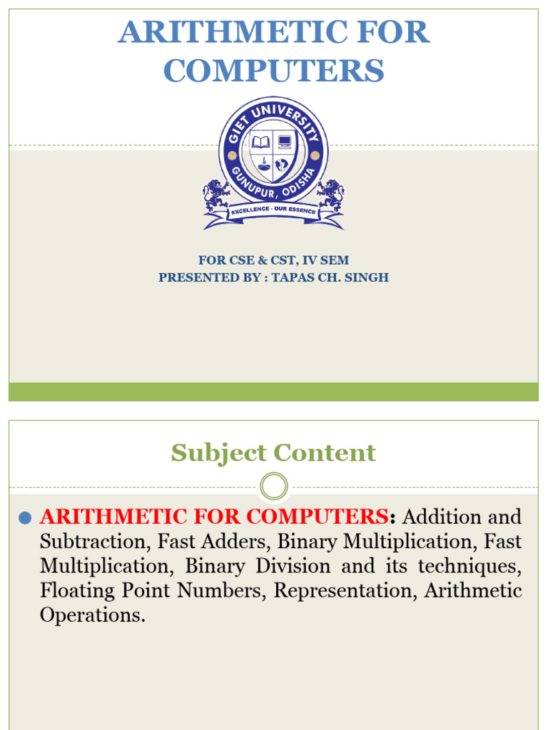 Coa - Unit 3 | PDF