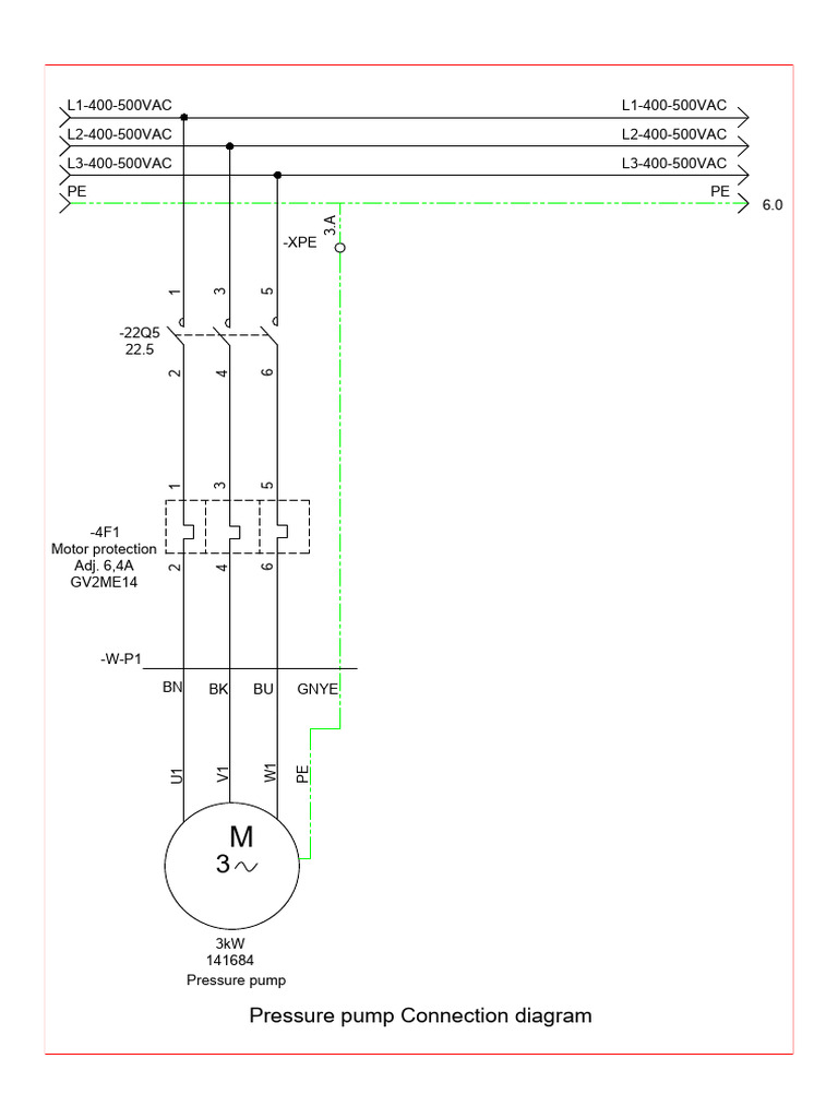 Pressure Pump Connection Diagram-Model | PDF