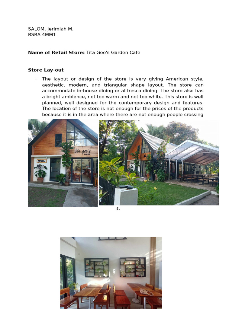 Salom and Ceniza - Store Layout | PDF