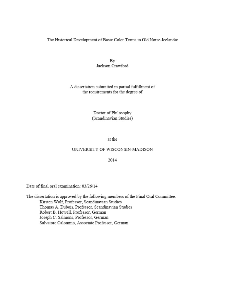 The Historical Development of Basic Color Terms in Old Norse-Icelandic ...