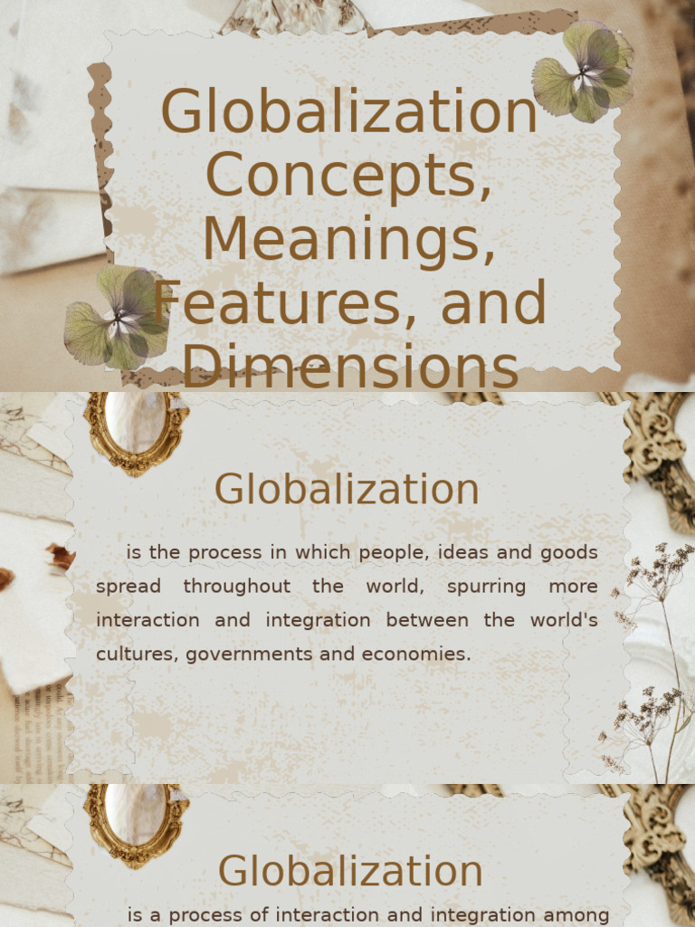 Globalization Concepts, Meanings, Features, and Dimensions | PDF