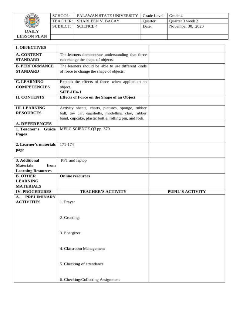 BACAY DLP in SCIENCE FINAL | PDF