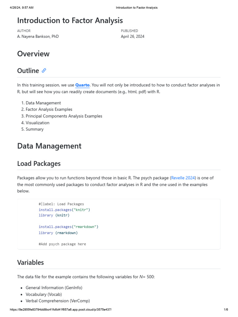 Blankson - Introduction To Factor Analysis - Tutorial - 2024 2 | PDF